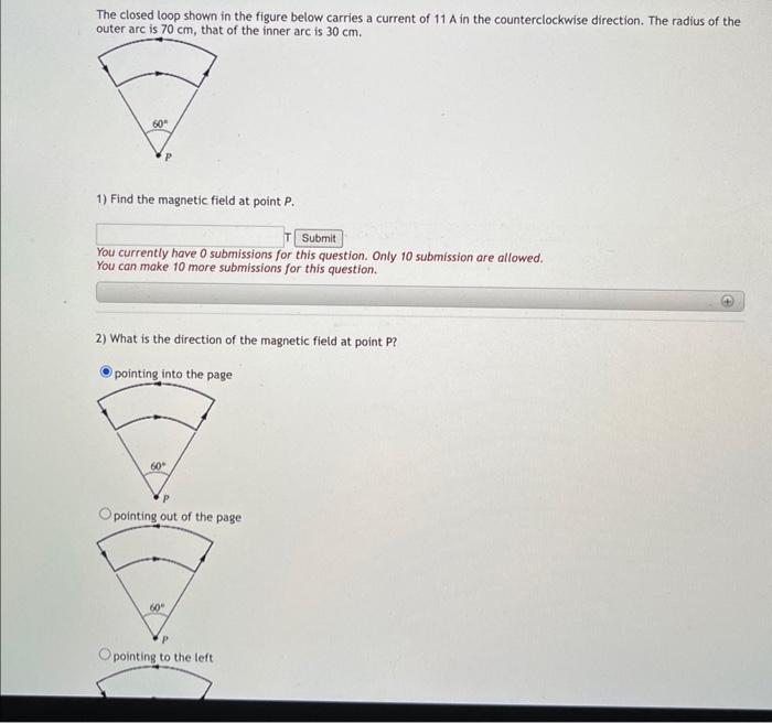 Solved The closed loop shown in the figure below carries a | Chegg.com