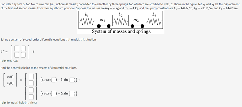 Solved Consider a system of two toy railway cars (i.e., | Chegg.com