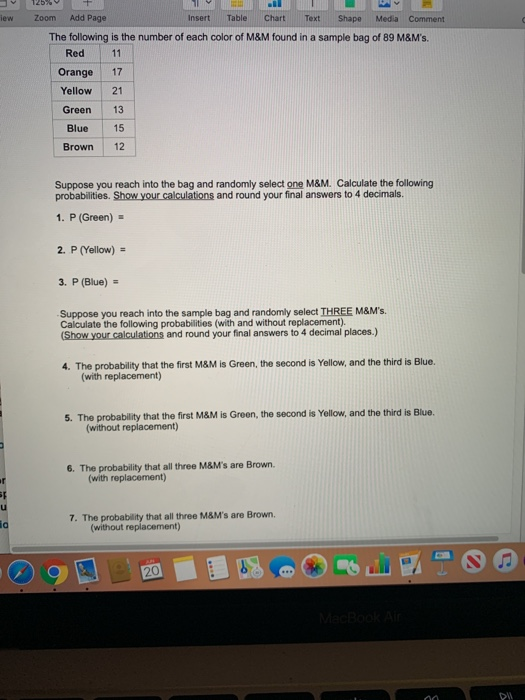 Solved iew 125% Zoom Add Page Insert Table Chart Text Shape | Chegg.com