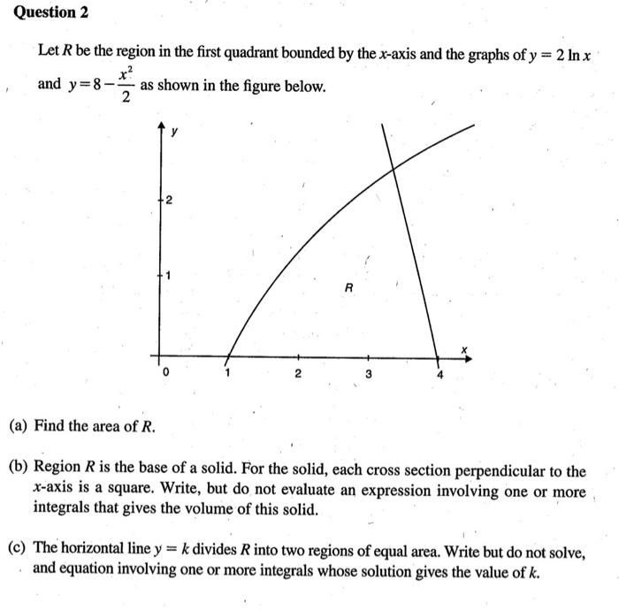 Solved Let R be the region in the first quadrant bounded by | Chegg.com