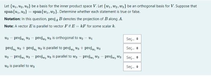 Solved Let {u1,u2,u3} be a basis for the inner product space | Chegg.com