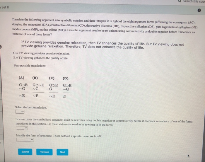 Solved Search this cour Set 11 Translate the following | Chegg.com