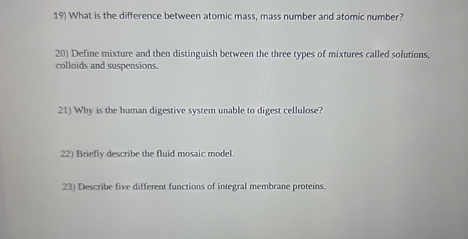 Solved What is the difference between atomic mass, mass | Chegg.com
