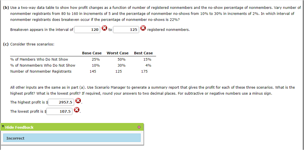 Solved Please help me understand this. (b) ﻿Use a two-way | Chegg.com