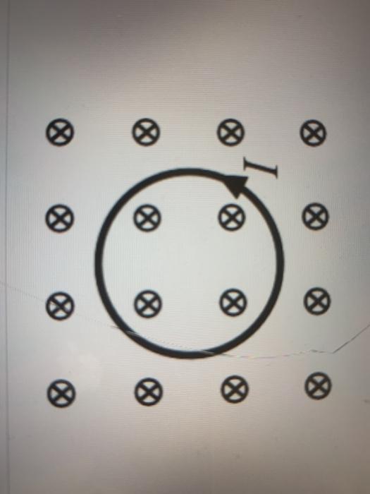 Solved a loop of wire carrying a constant counterclockwise | Chegg.com