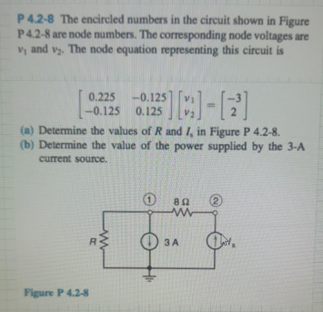 Solved P 4.2-8 The encircled numbers in the circuit shown in | Chegg.com
