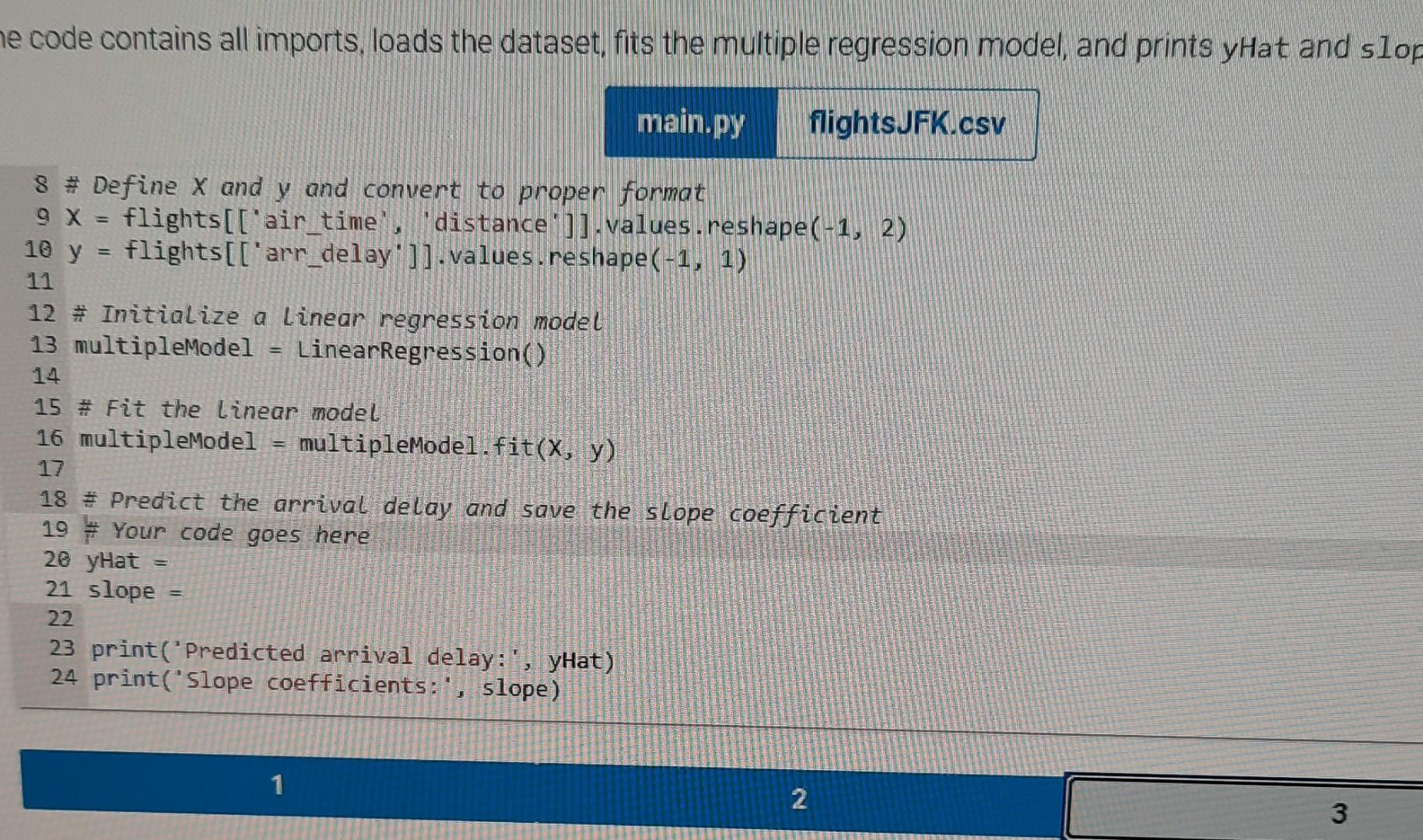 Solved Challenge 742 Multiple Linear Regression Using