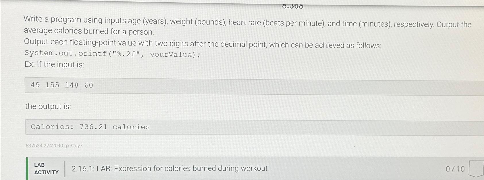 Solved Write a program using inputs age (years), ﻿weight | Chegg.com
