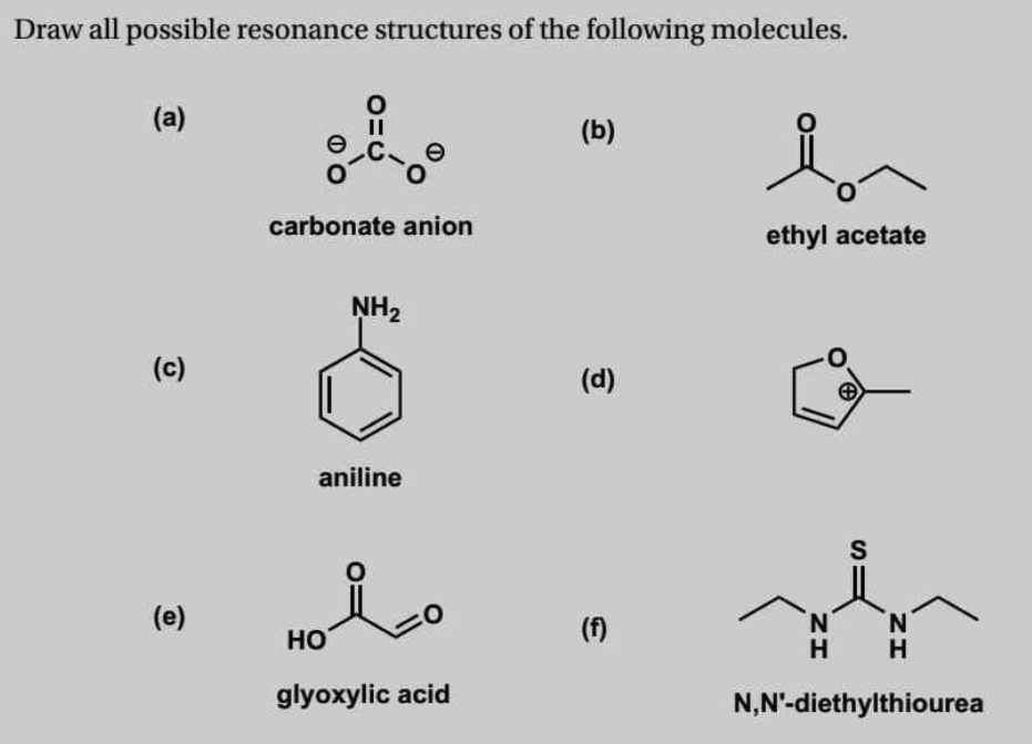 Solved How to draw all possible resonance structures of the | Chegg.com