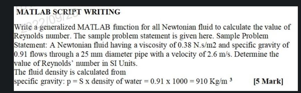 Solved Matlab Script Writing Write A Generalized Matlab 0492