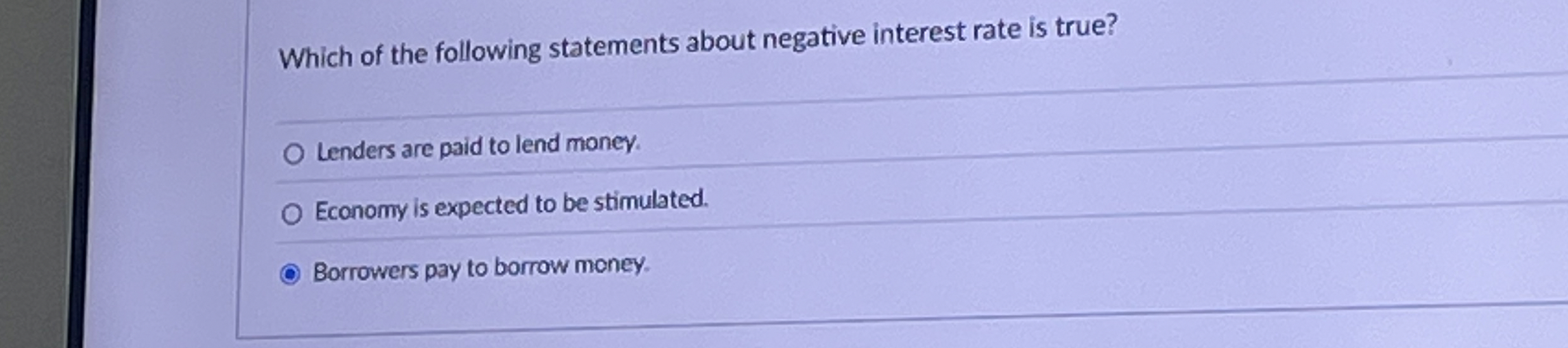 Solved Which of the following statements about negative | Chegg.com