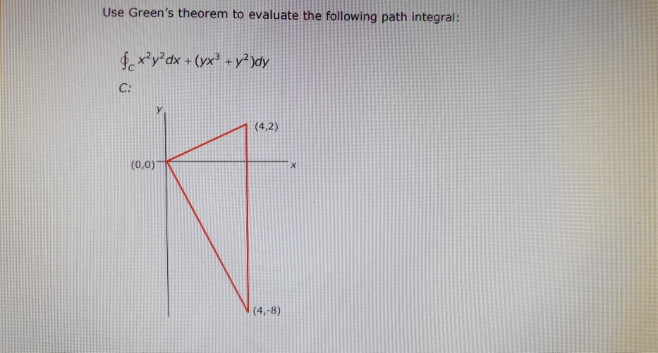 Solved Use Green's theorem to evaluate the following path | Chegg.com