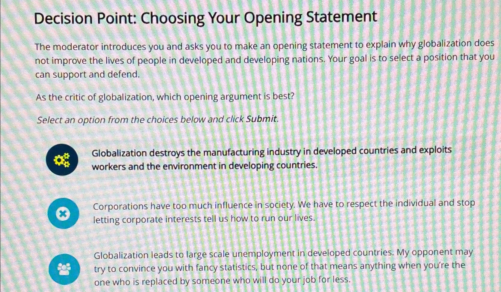Solved Decision Point: Choosing Your Opening StatementThe | Chegg.com