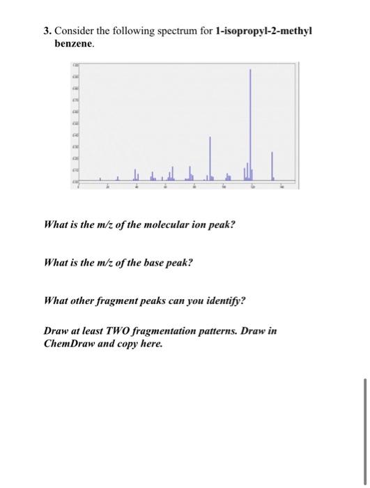 Solved 3. Consider the following spectrum for | Chegg.com