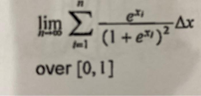 Solved Η Δx (1 + e*)2 over [0,1] | Chegg.com