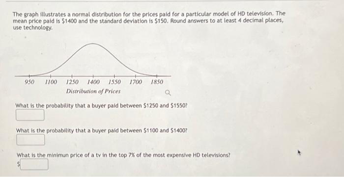 Solved The graph illustrates a normal distribution for the | Chegg.com