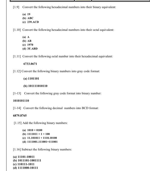 Solved [1 2] Convert The Following Octal Number Into Their