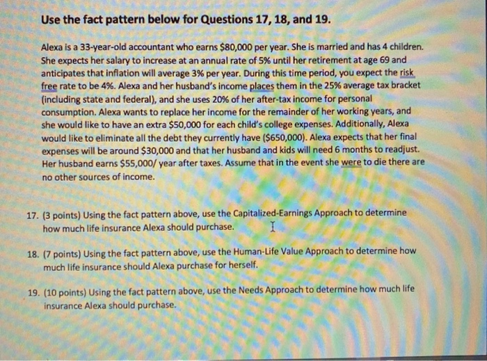 Solved Use the fact pattern below for Questions 17, 18, and | Chegg.com