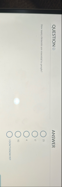 Solved QUESTIONHow many elements are essential to | Chegg.com