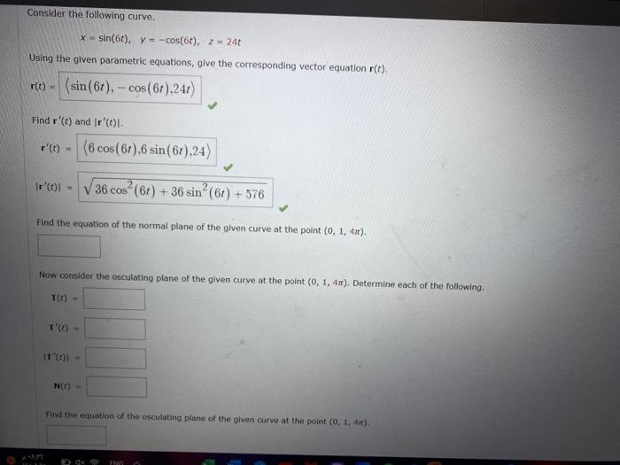 Solved Consider the following curve. | Chegg.com