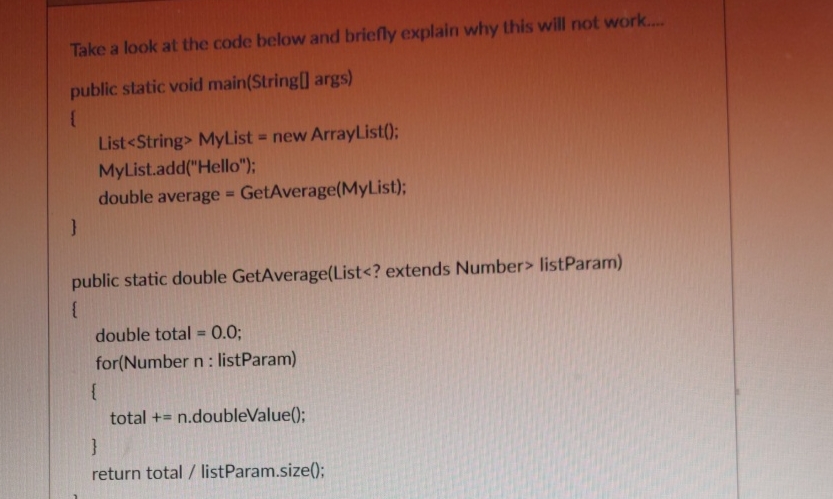 Solved Take a look at the code below and briefly explain why | Chegg.com
