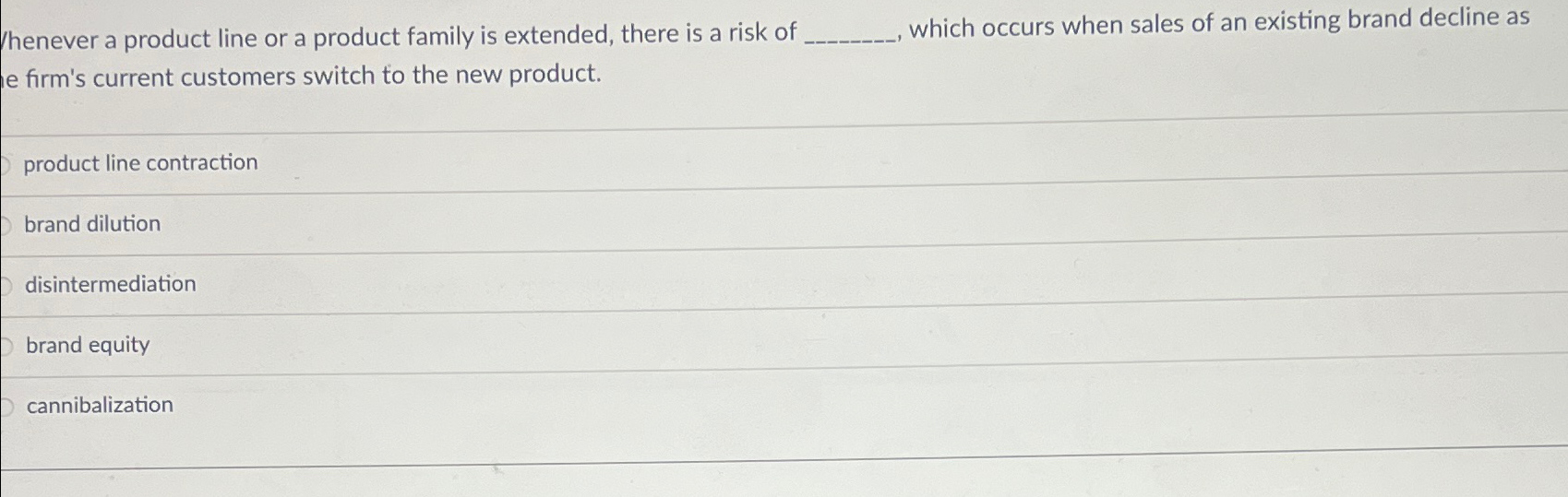 Solved henever a product line or a product family is | Chegg.com