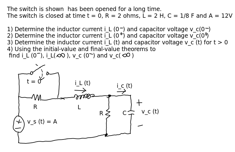 Solved circuit analysis: The switch is shown has been opened | Chegg.com