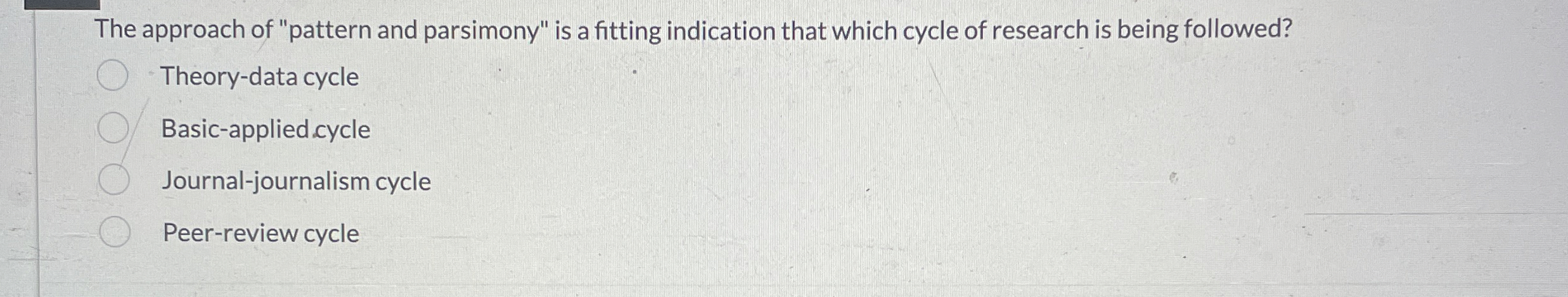 Solved The approach of "pattern and parsimony" is a fitting | Chegg.com