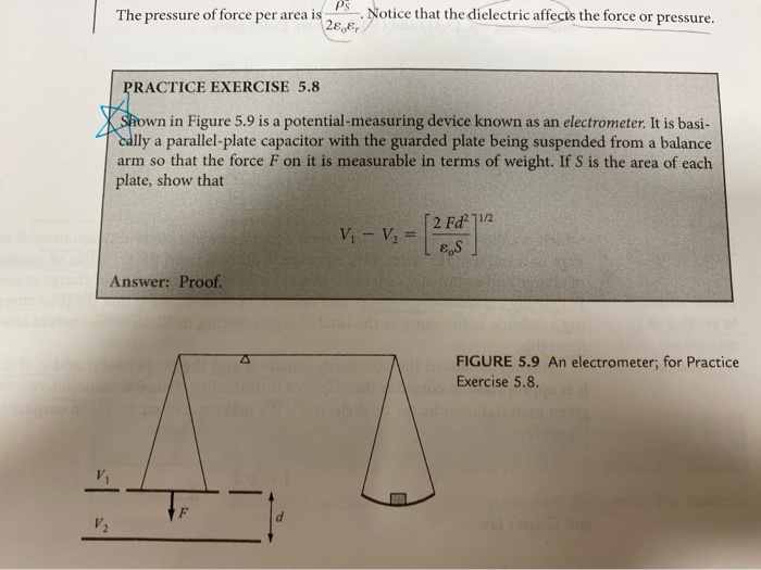 Solved The pressure of force per area is Notice that the | Chegg.com