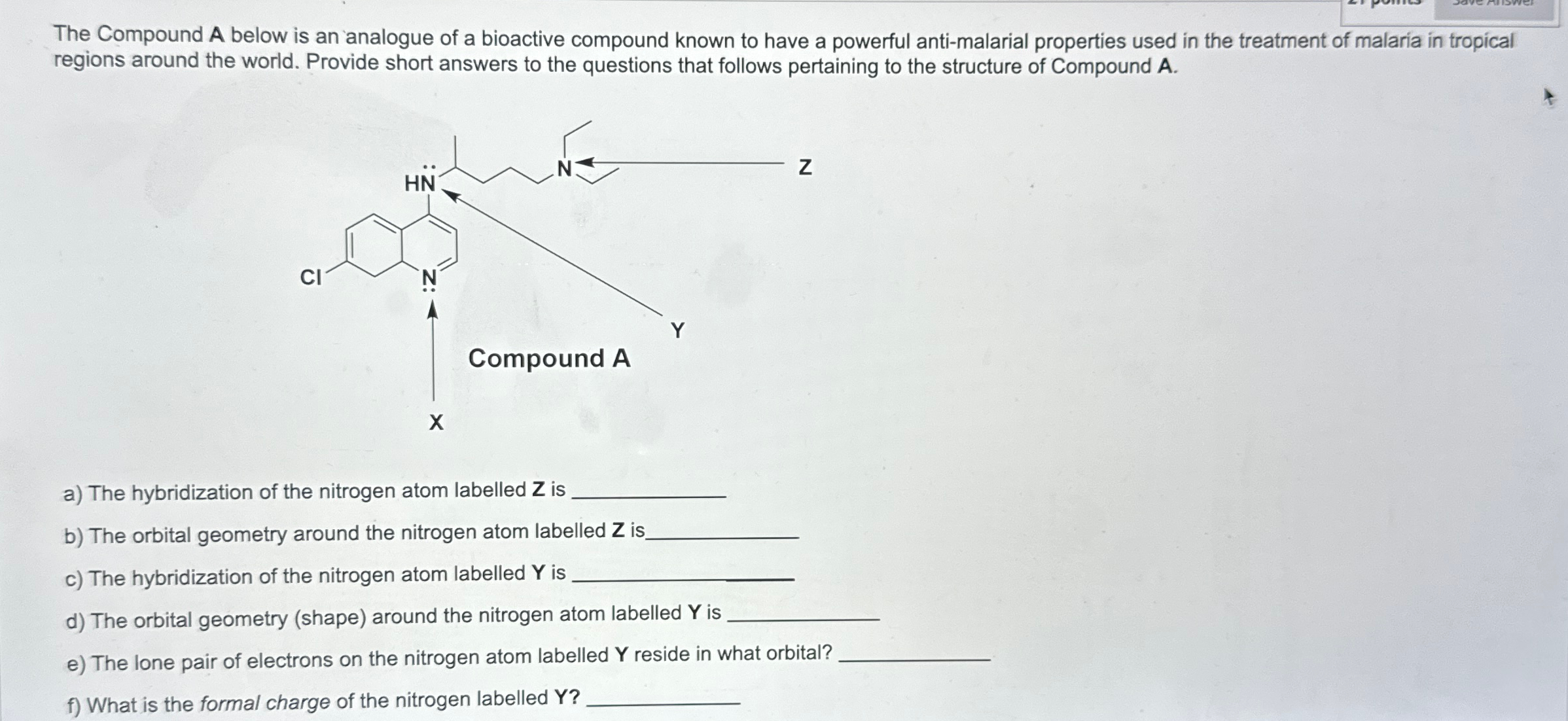 Solved The Compound A below is an analogue of a bioactive | Chegg.com