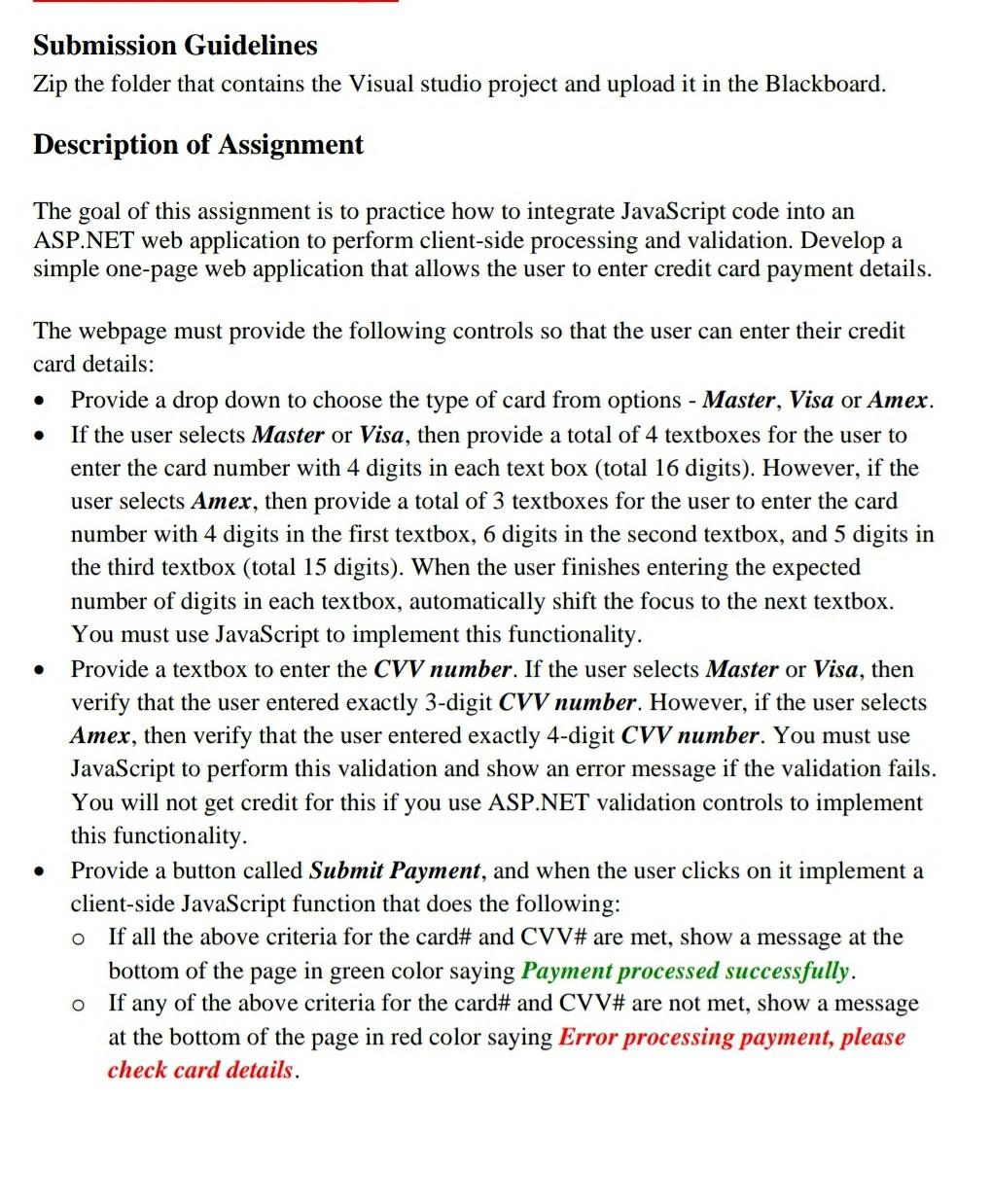 Solved develop asp.net page that allows user to enter credit | Chegg.com