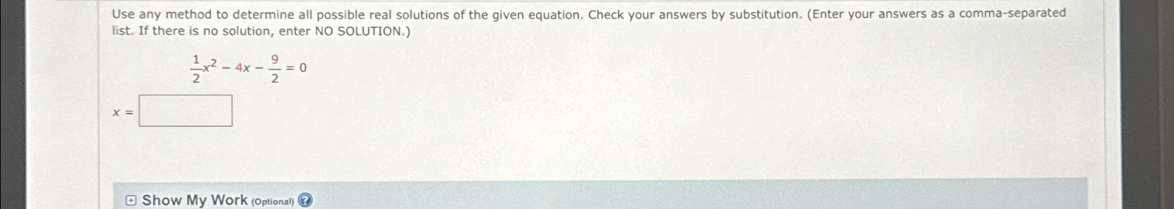 Solved Use any method to determine all possible real | Chegg.com