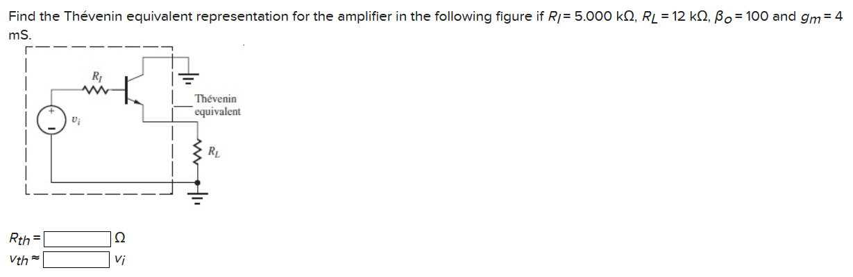Solved Find the Thévenin equivalent representation for the | Chegg.com