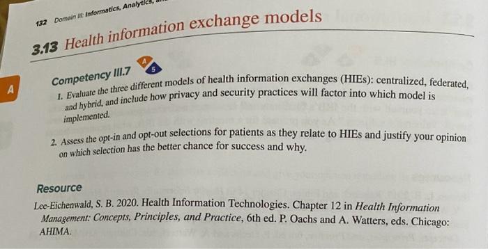 Solved Competency III.7 1. Evaluate the three different | Chegg.com