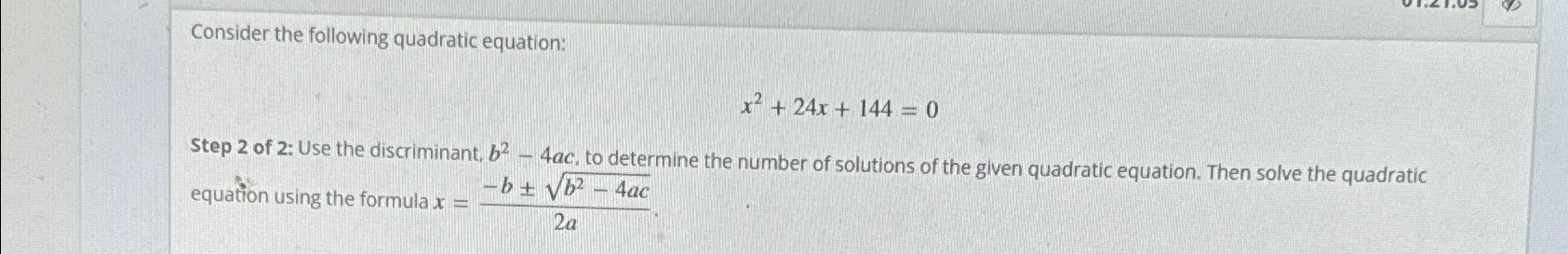 Solved Consider the following quadratic | Chegg.com