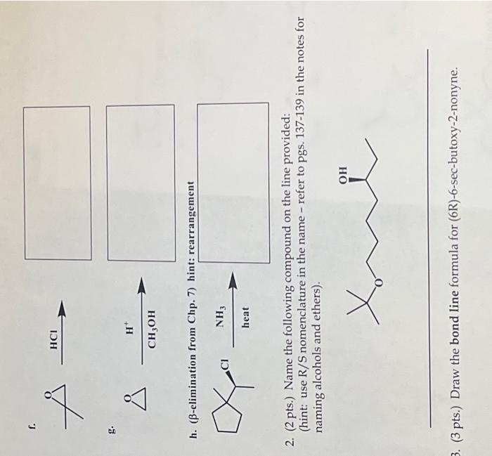 Solved 1. ( 20pts,−2pts/ box) Fill in the boxes with the | Chegg.com