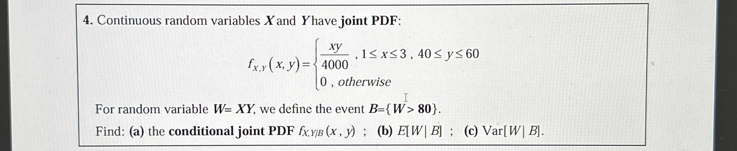 Solved Continuous random variables x ﻿and Y ﻿have joint | Chegg.com