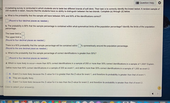Solved Question Help S: er: A marketing survey is conducted | Chegg.com