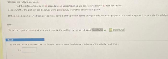 Solved Consider the following problem. Find the distance | Chegg.com