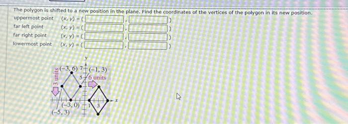 Solved The polygon is shifted to a new position in the | Chegg.com
