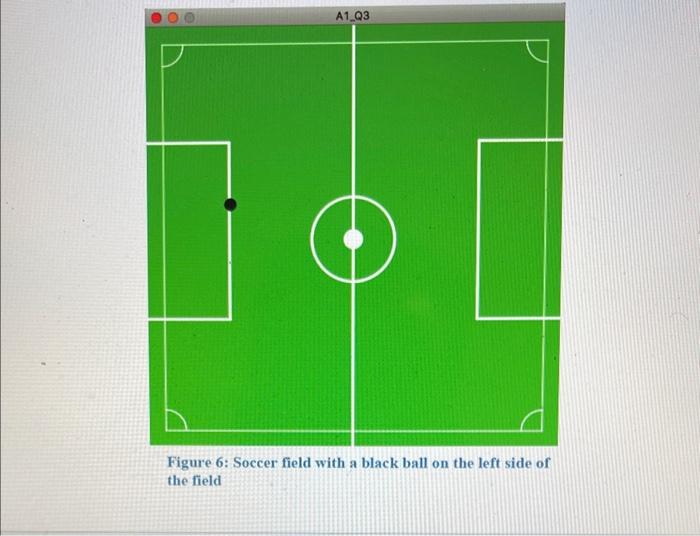 Solved 3: Soccer game and play: Draw a simple soccer field | Chegg.com