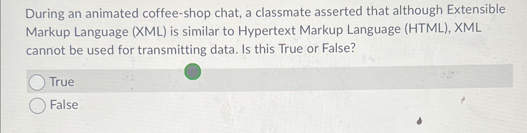 Solved During an animated coffee-shop chat, a classmate | Chegg.com