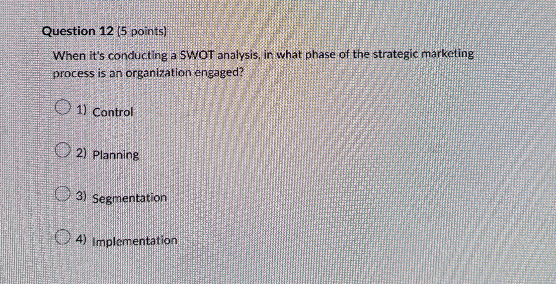 Solved Question 12 ( 5 points)When it's conducting a SWOT | Chegg.com Solved Question 12 ( 5 points)When it's conducting a SWOT | Chegg.com