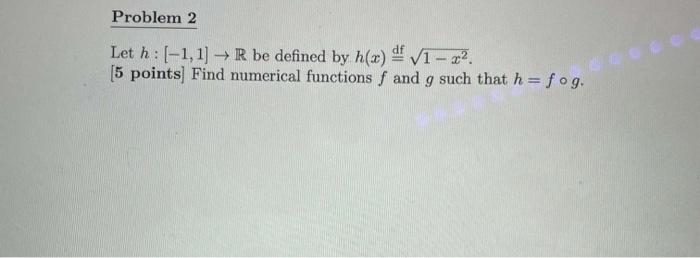 Solved Problem 1 Let f:R\{4}→R be defined by f(x)= df x−42 | Chegg.com