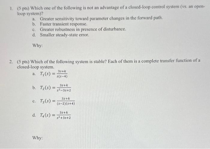 Solved 1. (5 pts) Which one of the following is not an | Chegg.com