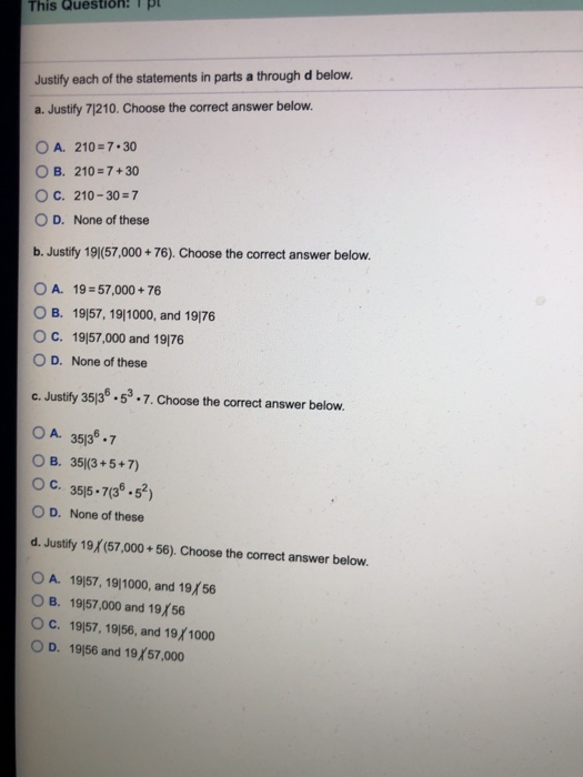 Solved This Question! pl Justify each of the statements in | Chegg.com