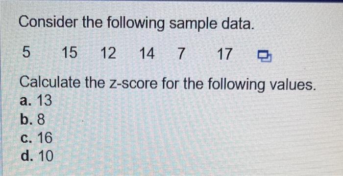 Solved Consider the following two sample data sets. a. | Chegg.com