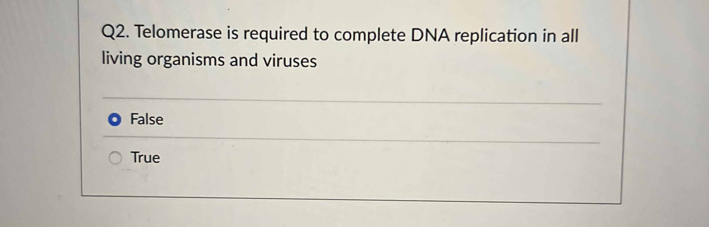 Solved Q2. ﻿Telomerase is required to complete DNA | Chegg.com
