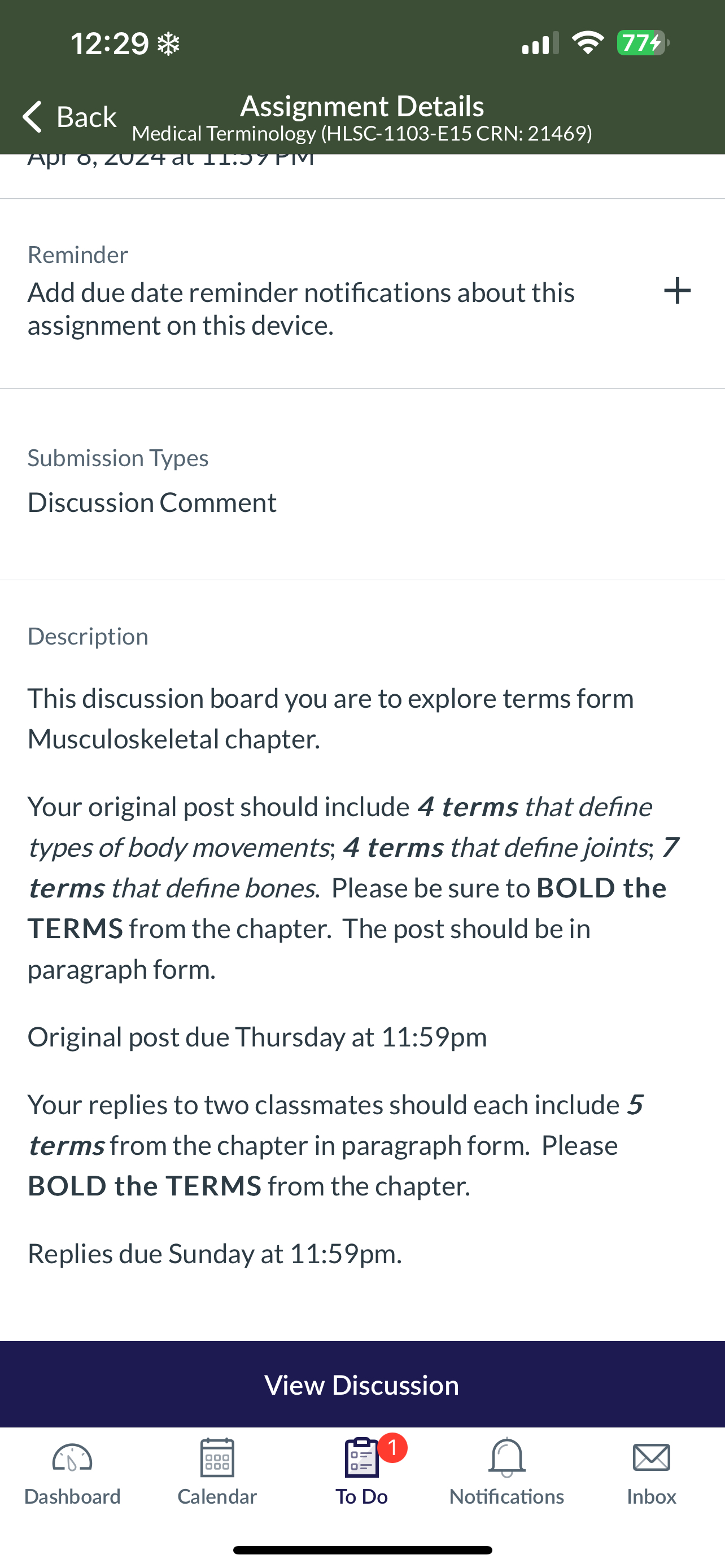 Solved 12:29774BackAssignment DetailsMedical Terminology | Chegg.com