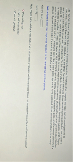 Solved The Hull Petroleum Company and Inverted V are retail | Chegg.com